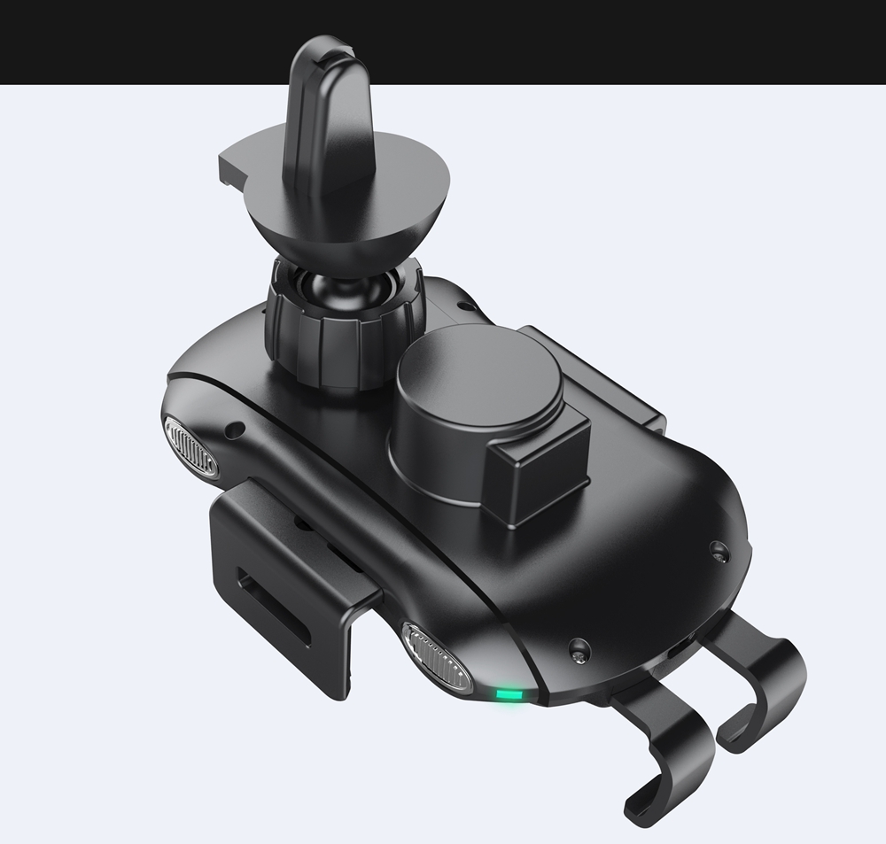 X318 Smart Wireless Car Charger For Qi-Enabled Cellphone Black