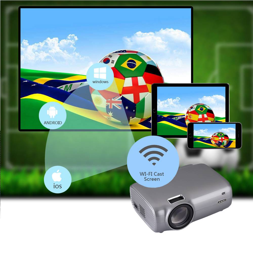 Uhappy U43 Pro Android Smart Projector support 1080P 2600Lum