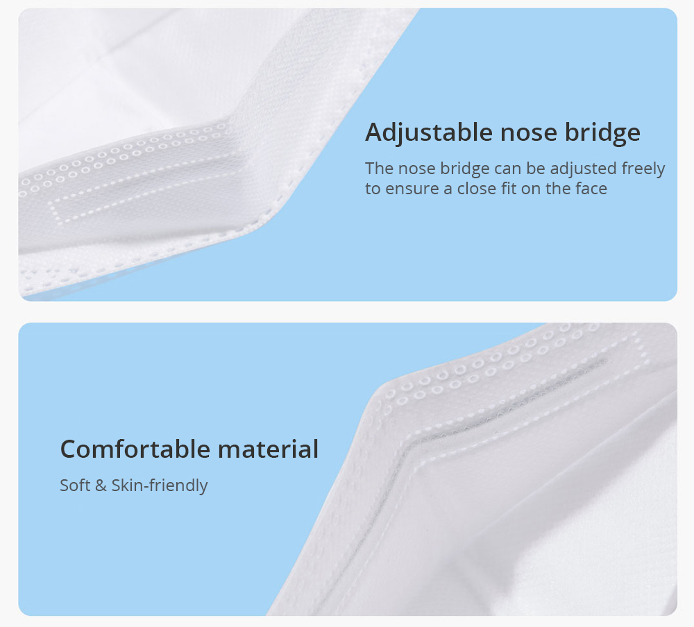 10pcs Zhiyi KN95 Self-priming Filter Mask White 1 pack