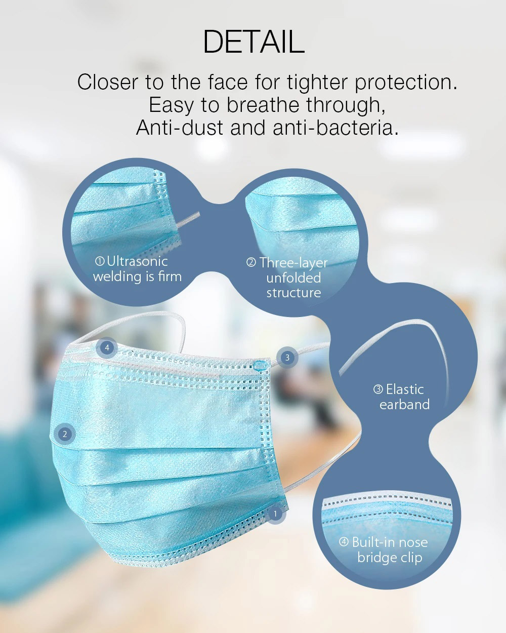 10PCS Disposable Protective Mask