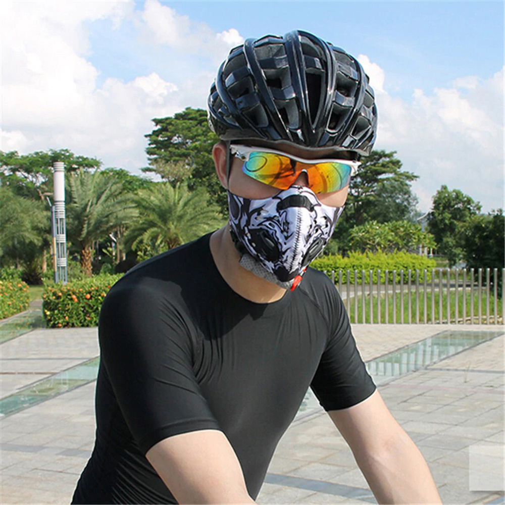 Outdoor Camouflage Dustproof Sports Mask Blue