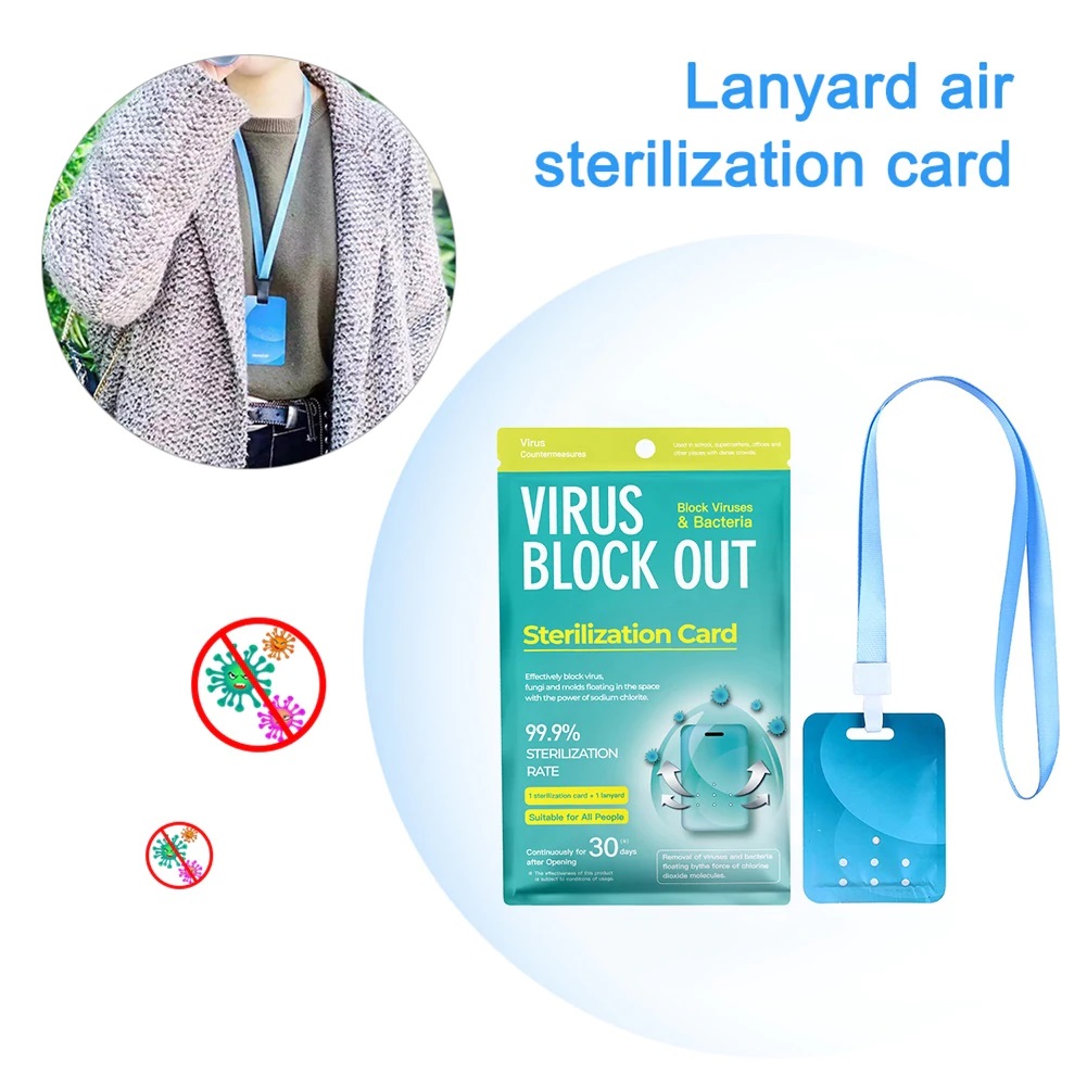 30PCS Portable Bacteriostatic Sterilization Protection Card Blue