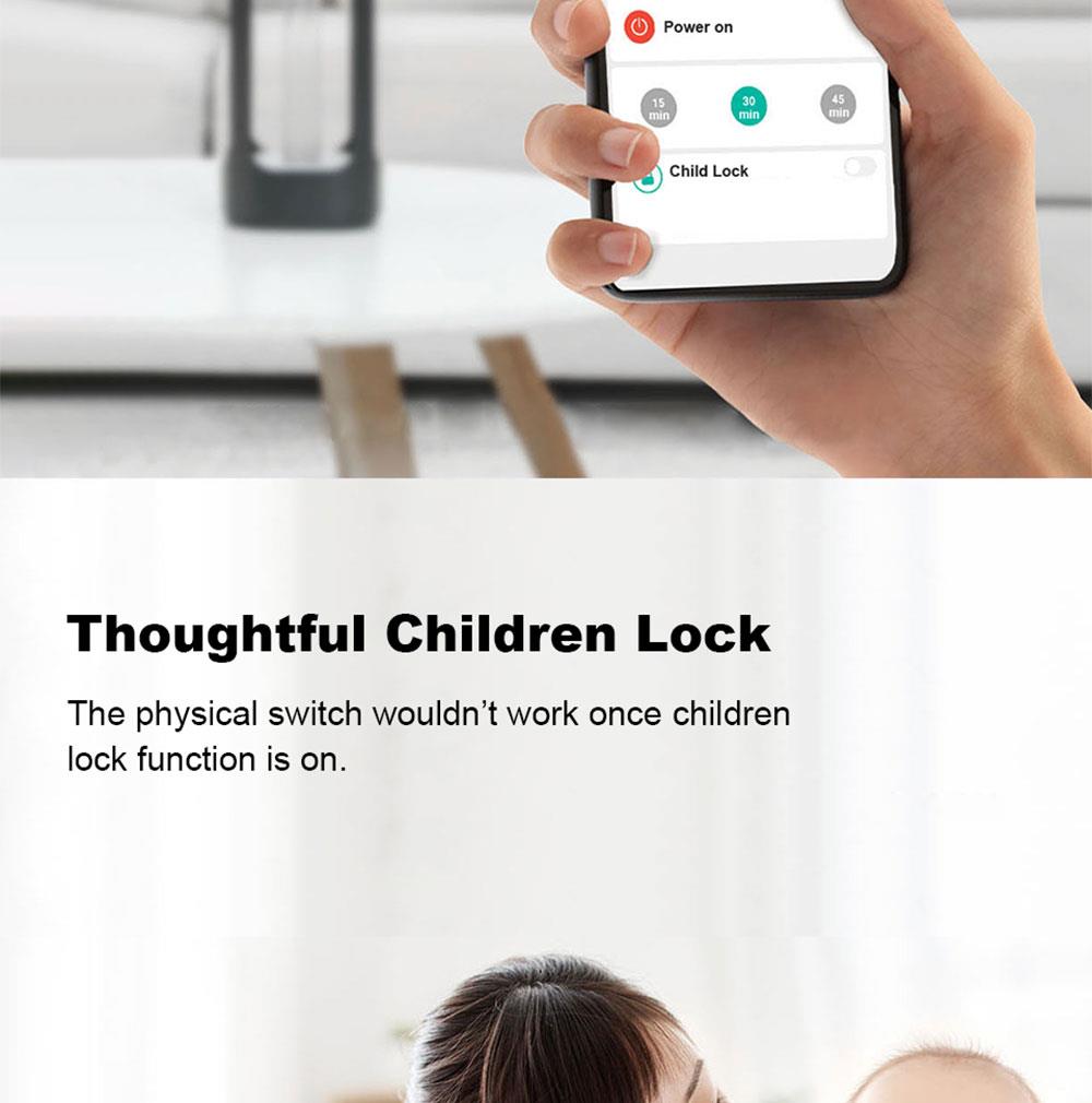 FIVE Intelligent UVC Sterilization Lamp Light Black