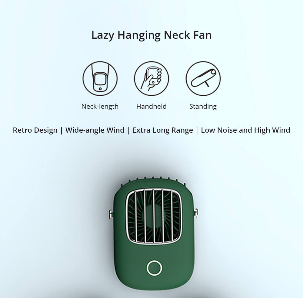 Lazy Portable Hanging Neck Handheld Small Orange