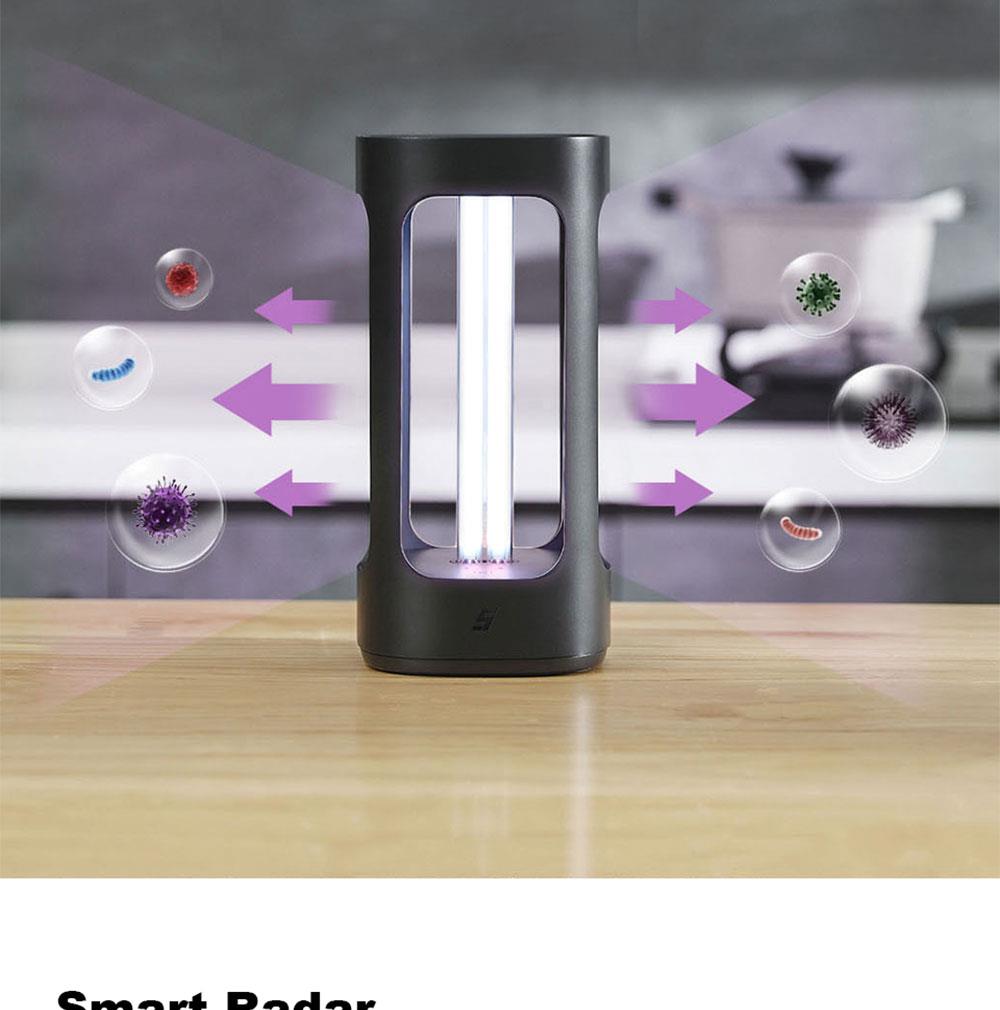 FIVE Intelligent UVC Sterilization Lamp Light Black