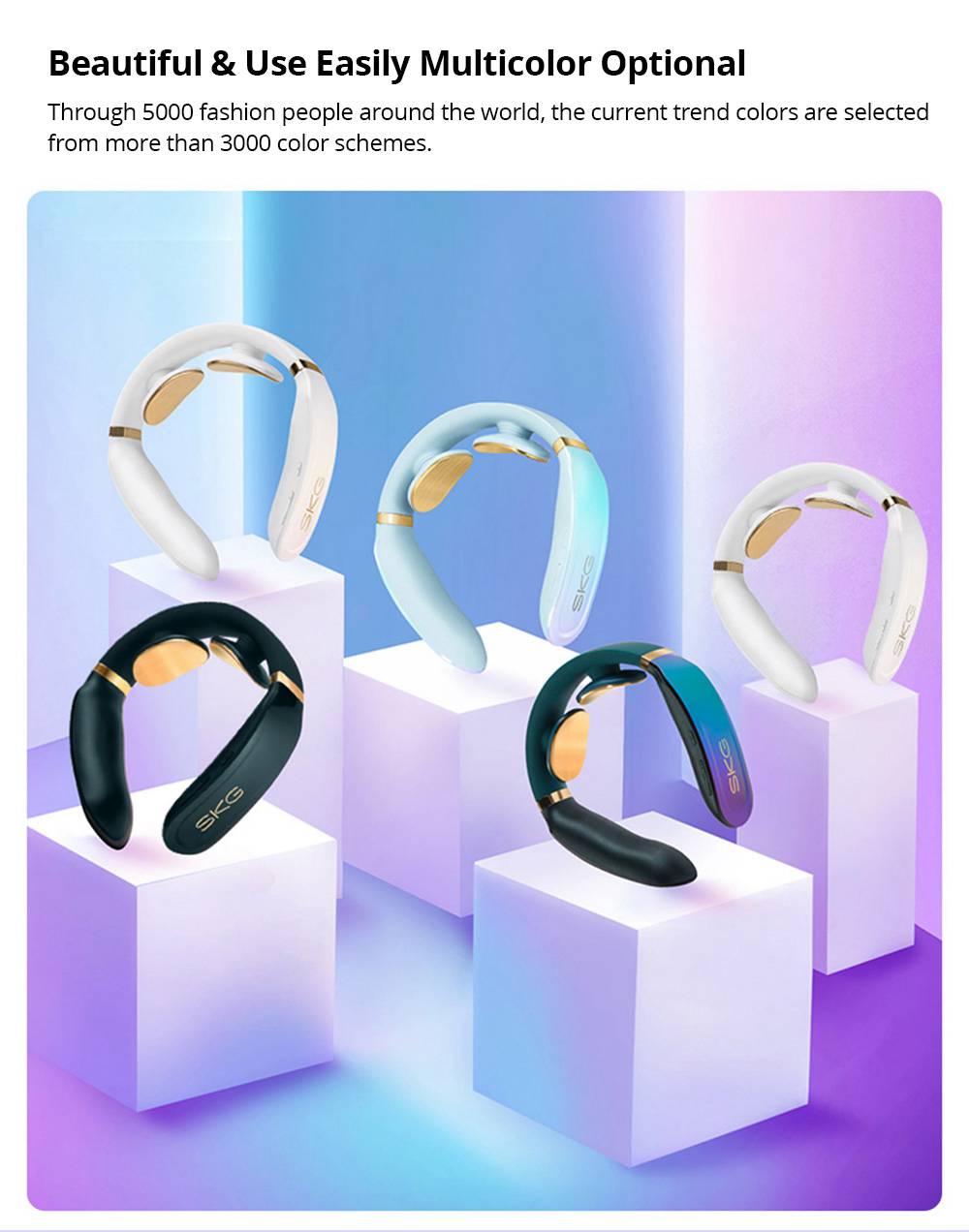 SKG K6 Intelligent Electronic Cervical Massager Neck Guard Device Blue