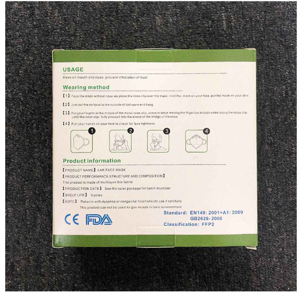 20PCS KN95 Hanging Ear Protective Mask White