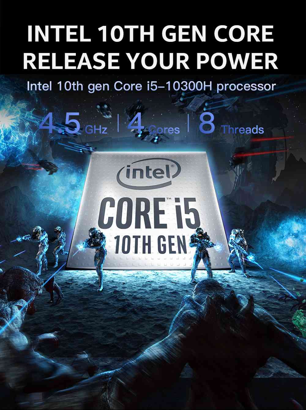 Hasee G7T-CU5NA Gaming Laptop 17.3" 144Hz i5-10300H 8GB 512GB Black