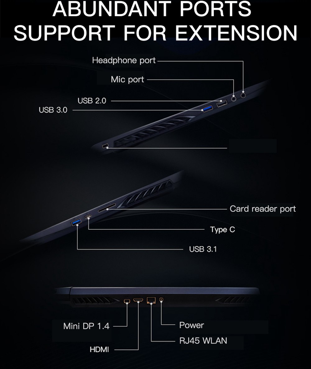 Hasee Z7M-CU7NA Gaming Laptop 15.6" i7-10750H 8GB 512GB Black