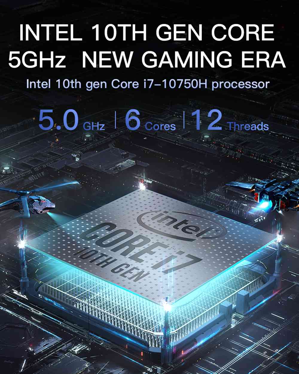 Hasee Z7T-CU7NA Gaming Laptop 15.6" 144Hz i7-10750H 8GB 512GB Black