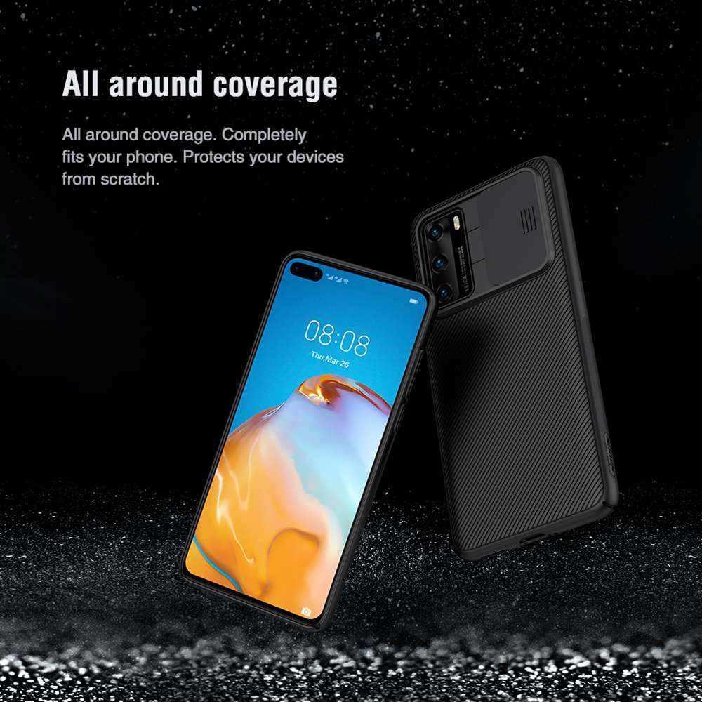 NILLKIN Leather Phone Case For Huawei P40 Pro Black