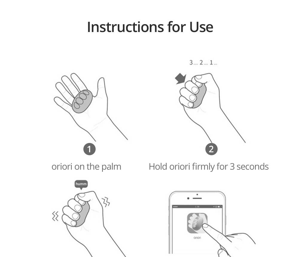 Oriori Wireless Smart Grip Ball Stress Yellow