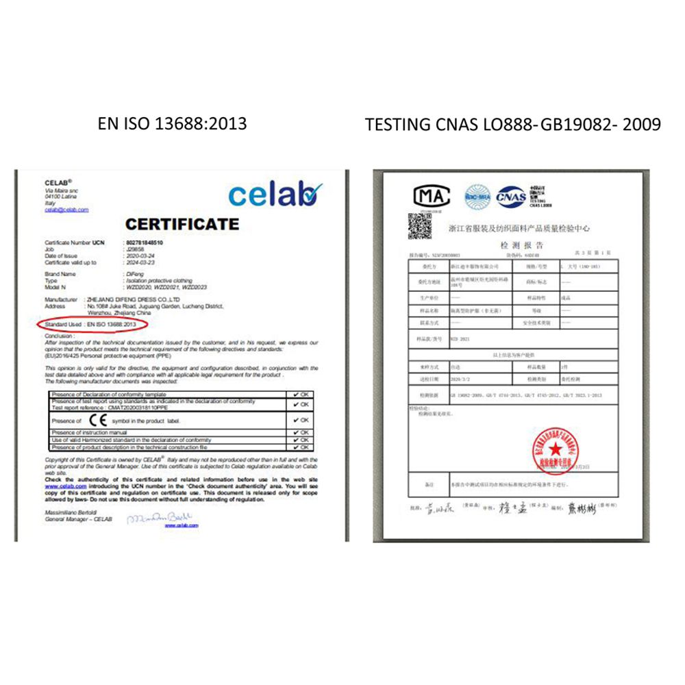 Size XL Ordinary Protective Clothing With CE Certification White