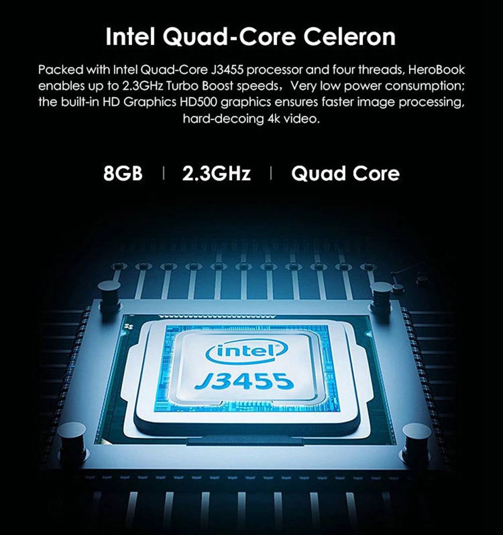 T6000 Ultrabook Notebook Intel Celeron J3455 8GB 128GB Silver