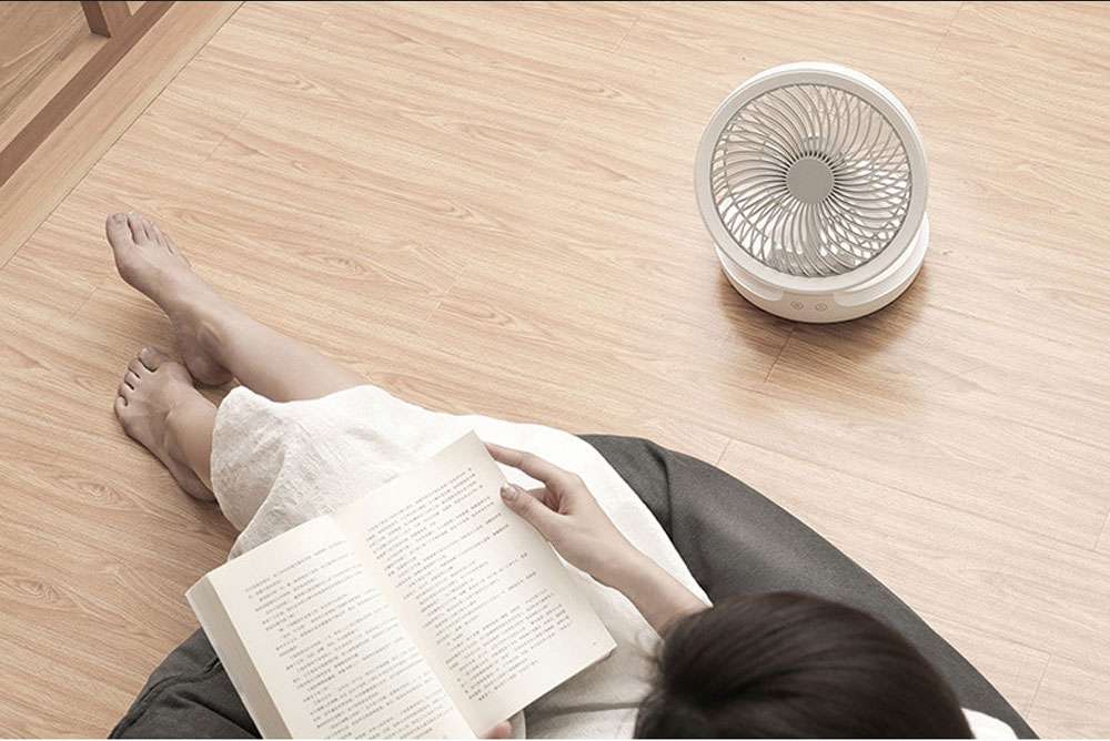 Edon Portable Wireless Folding Multi-function Suspension Fan Grey