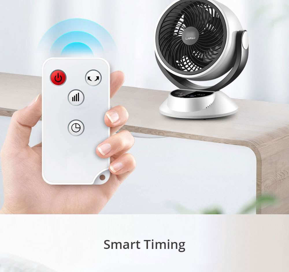 Portable Intelligent Electric Desktop Air Circulation Fan White