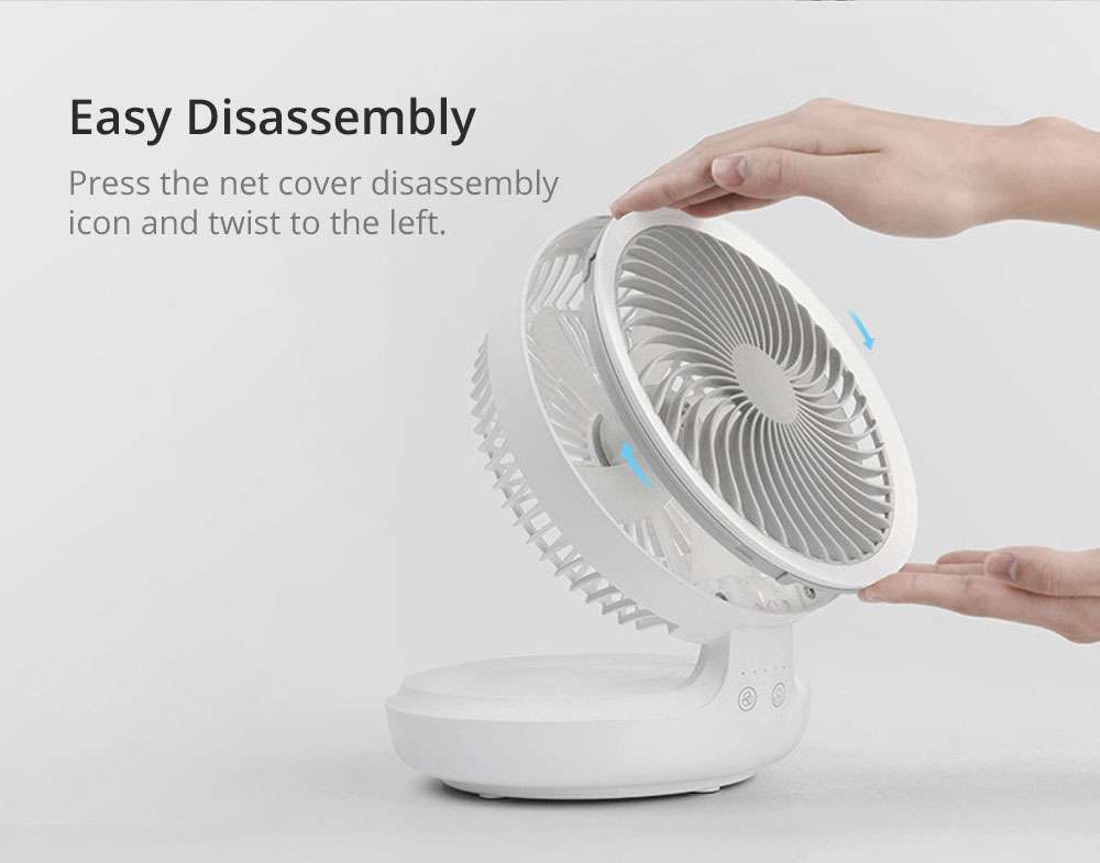 Edon Portable Wireless Folding Multi-function Suspension Fan Grey