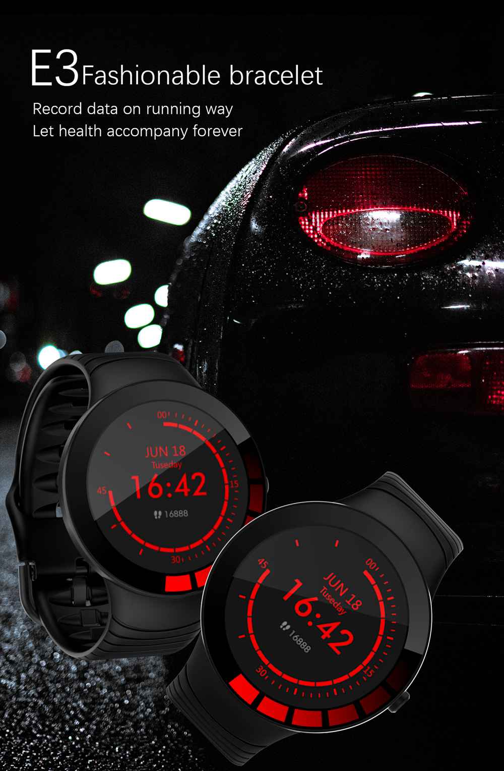 Makibes E3 Smart Watch Black