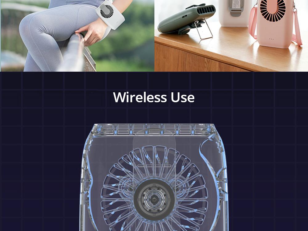 Portable Handheld Fan Silent Brushless Motor White