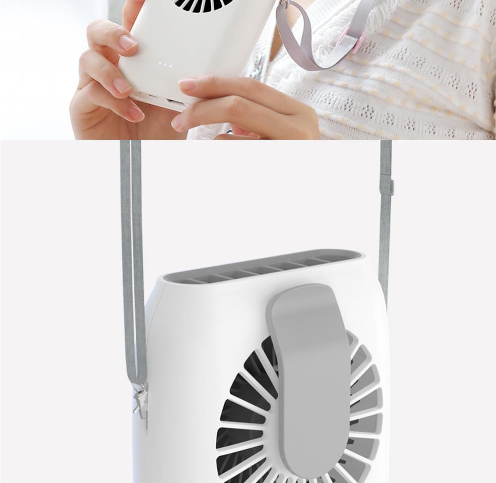 Portable Handheld Fan Silent Brushless Motor White