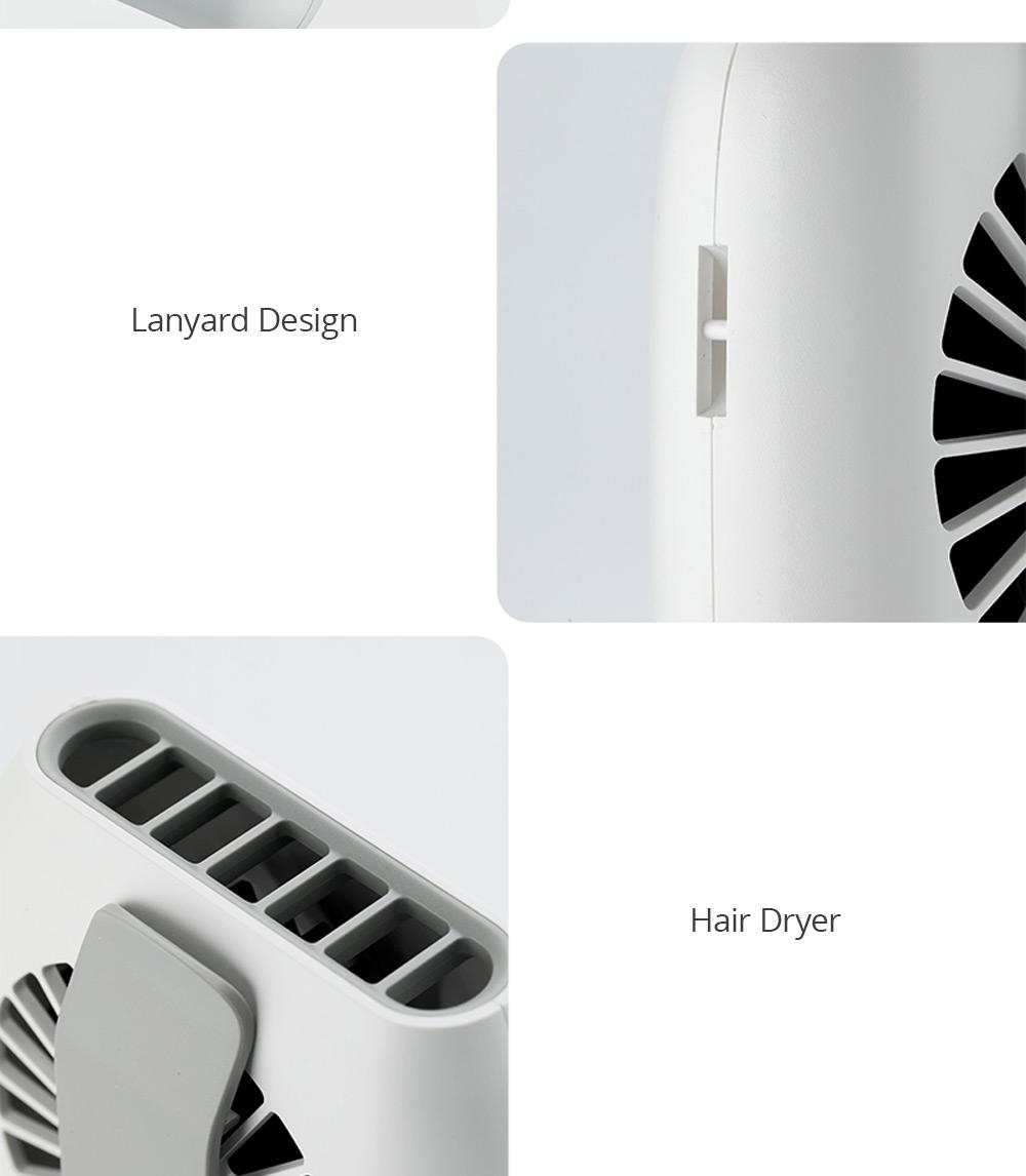 Portable Handheld Fan Silent Brushless Motor White