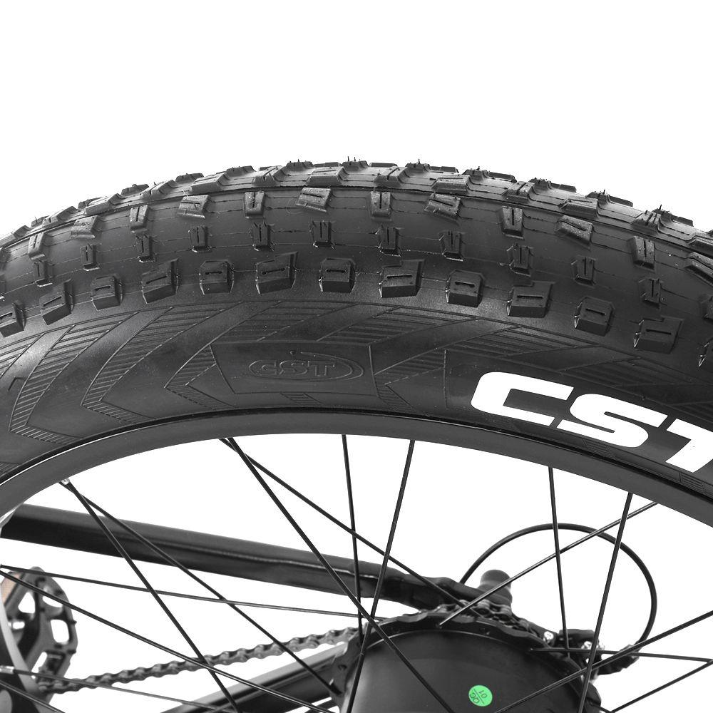 CMACEWHEEL KS26 Fat Tire Electric Moped Bicycle 20AH Battery Black