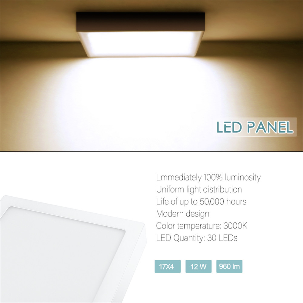 220v 12w Surface Mounted Panel Light