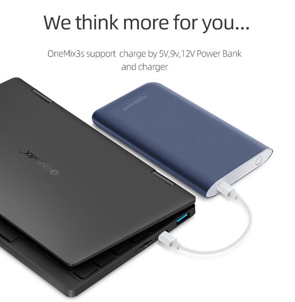 One Netbook One Mix 3S Yoga Pocket Laptop M3-8100Y 8GB 256GB Black