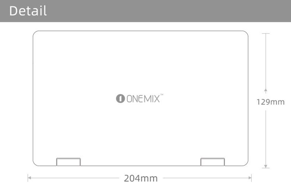 One Netbook One Mix 3S Yoga Pocket Laptop M3-8100Y 8GB 256GB Black