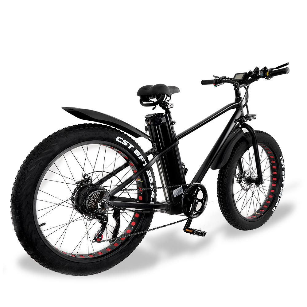 CMACEWHEEL KS26 Fat Tire Electric Moped Bicycle 20AH Battery Black