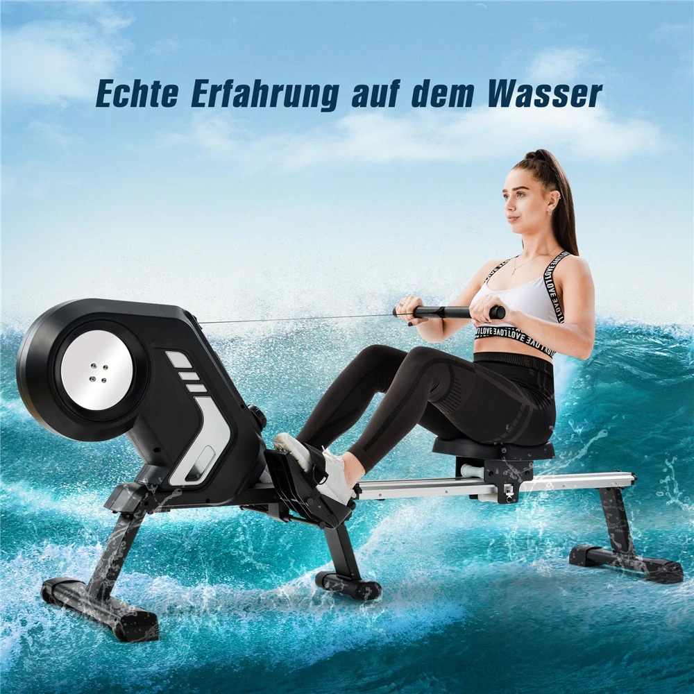 Merax Foldable Rowing Machine With Magnetic Resistance LCD Display