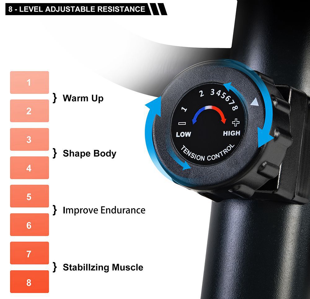 BTM Cross Portable Trainer Elliptical with LCD Display Black