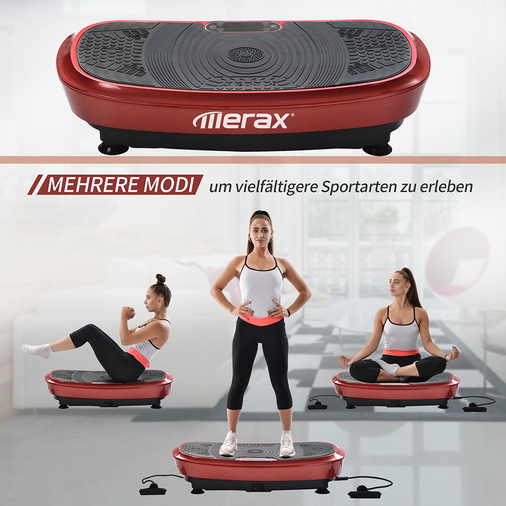 Merax Vibration Plate 3D Wipp Vibration Technology Red