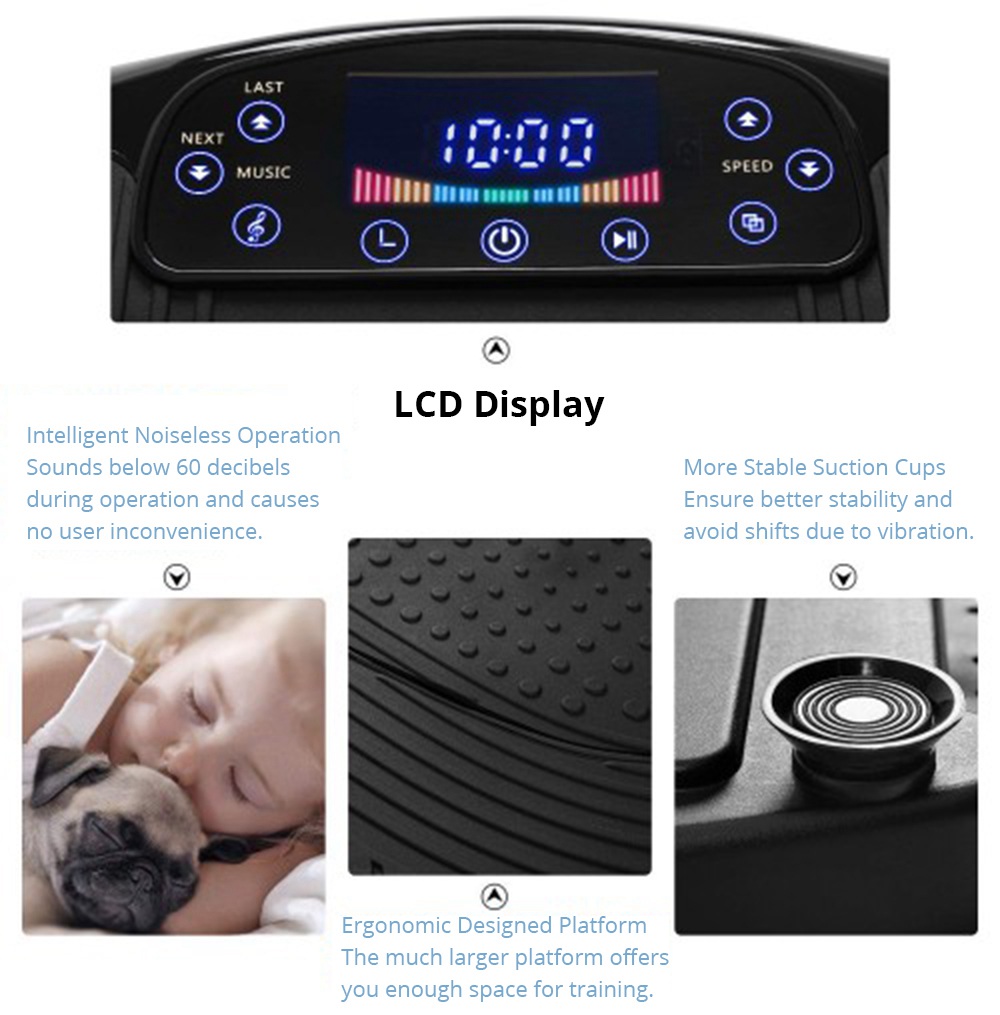 Merax Vibration Plate Lose Weight 2D Wipp Vibration Black