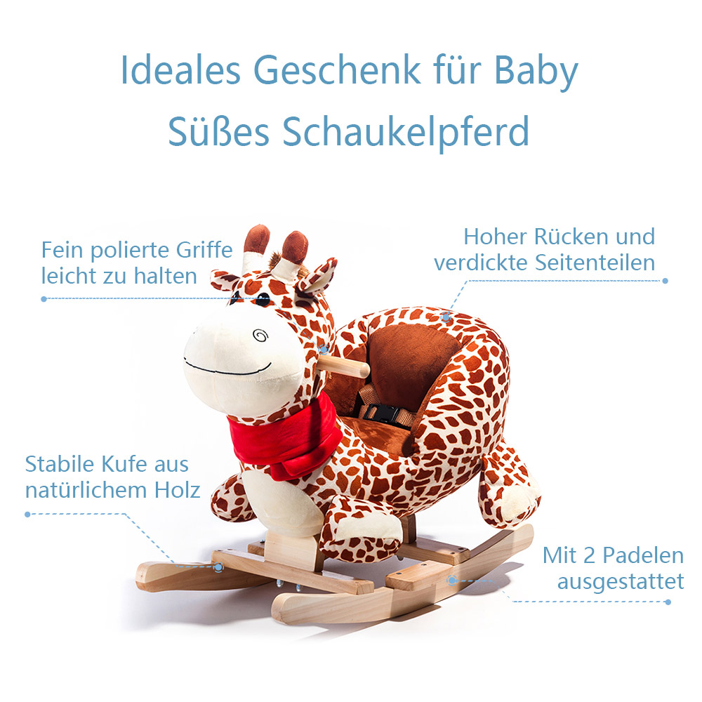 Plush Rocking Giraffe Kids Toy