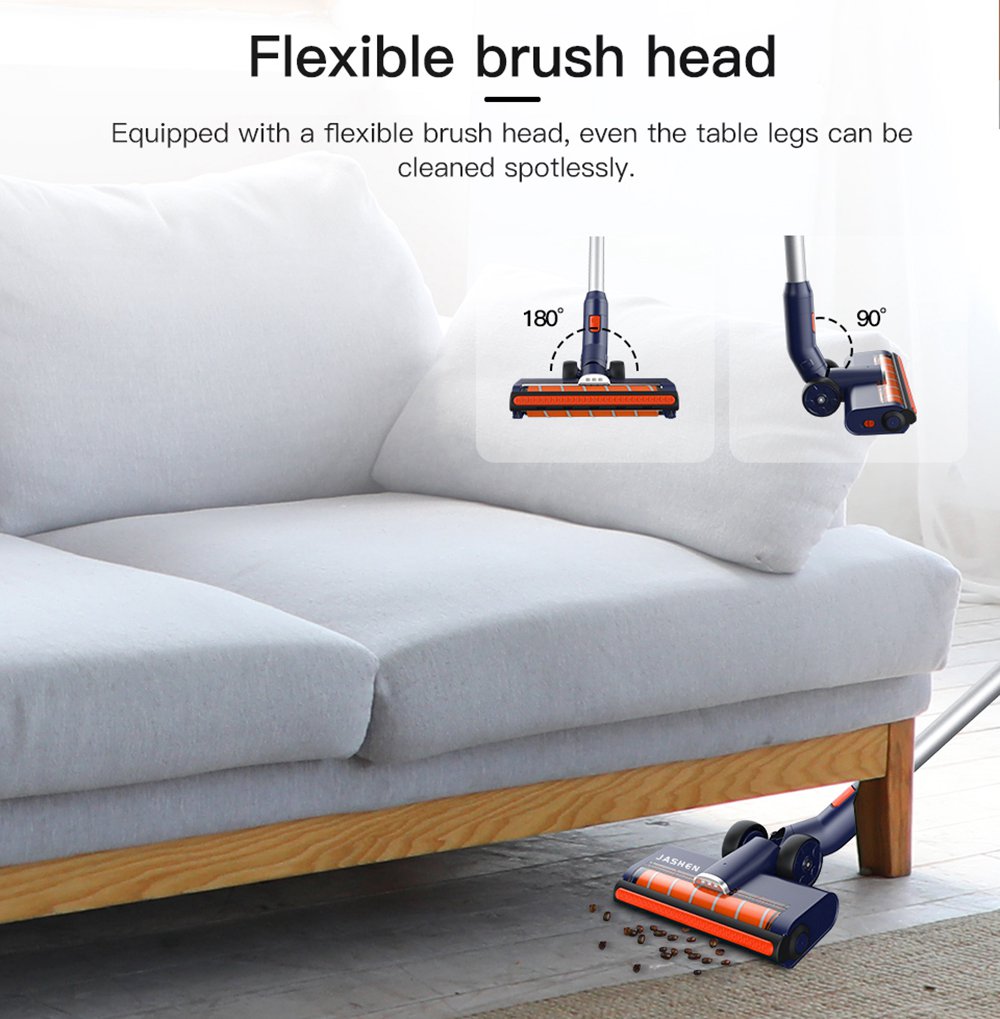 Jashen S18X Handheld Cordless Vacuum Cleaner 22000Pa Suction Blue