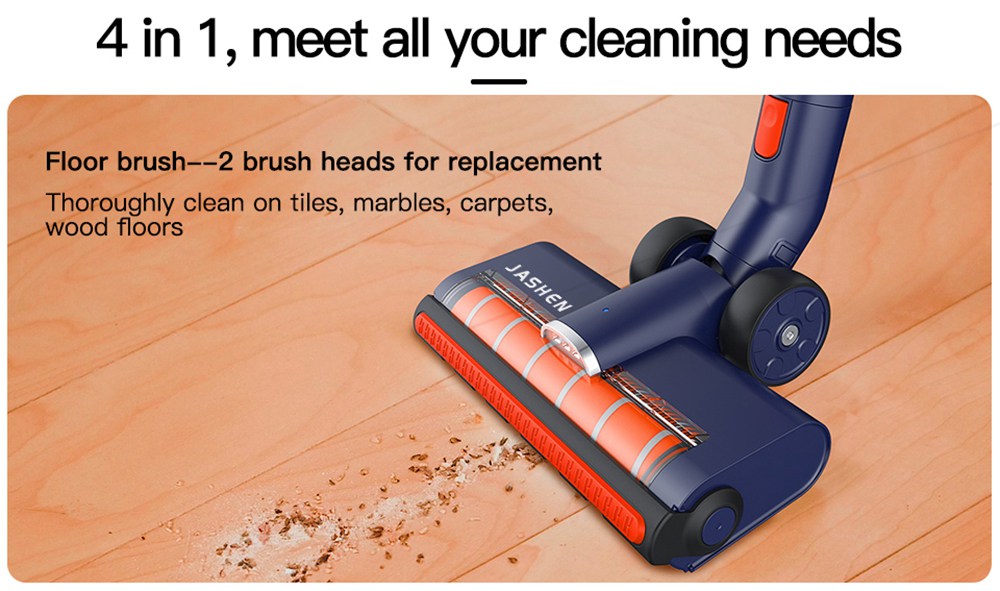 Jashen S18X Handheld Cordless Vacuum Cleaner 22000Pa Suction Blue