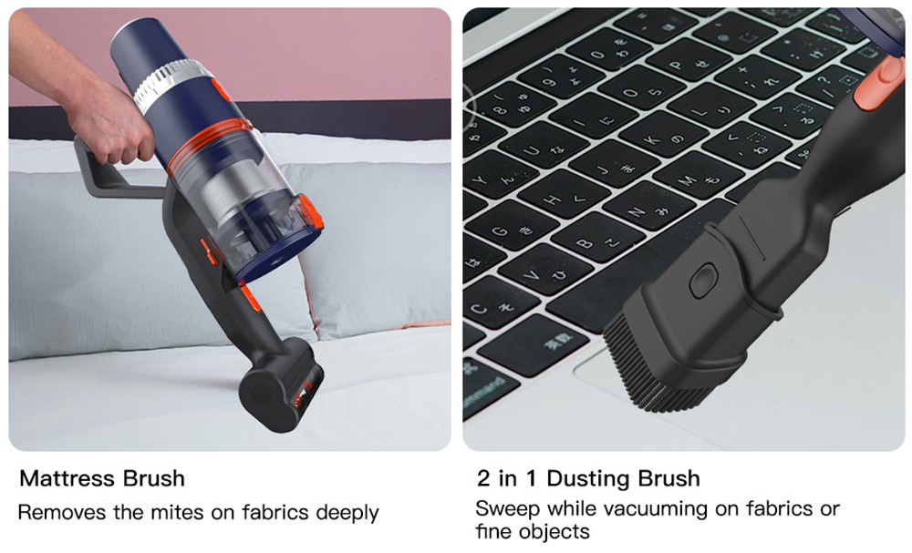 Jashen S18X Handheld Cordless Vacuum Cleaner 22000Pa Suction Blue