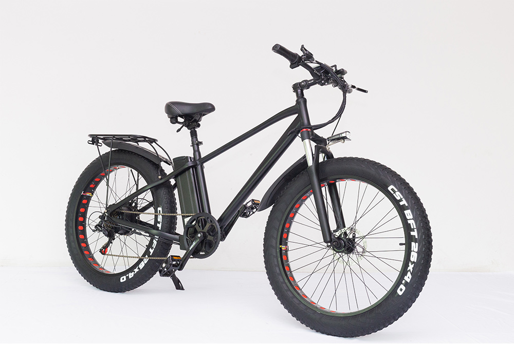 CMACEWHEEL KS26 Plus Fat Tire Electric Moped Bike 24Ah Battery Black