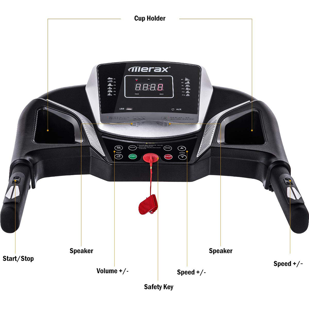 Merax Electric Folding Treadmill Black