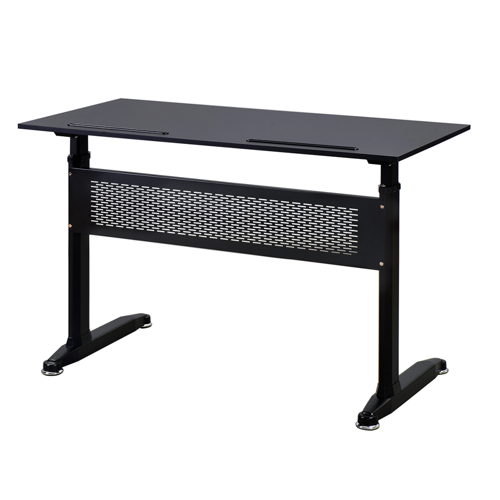 Home Office Standing Computer Desk with Handle Black