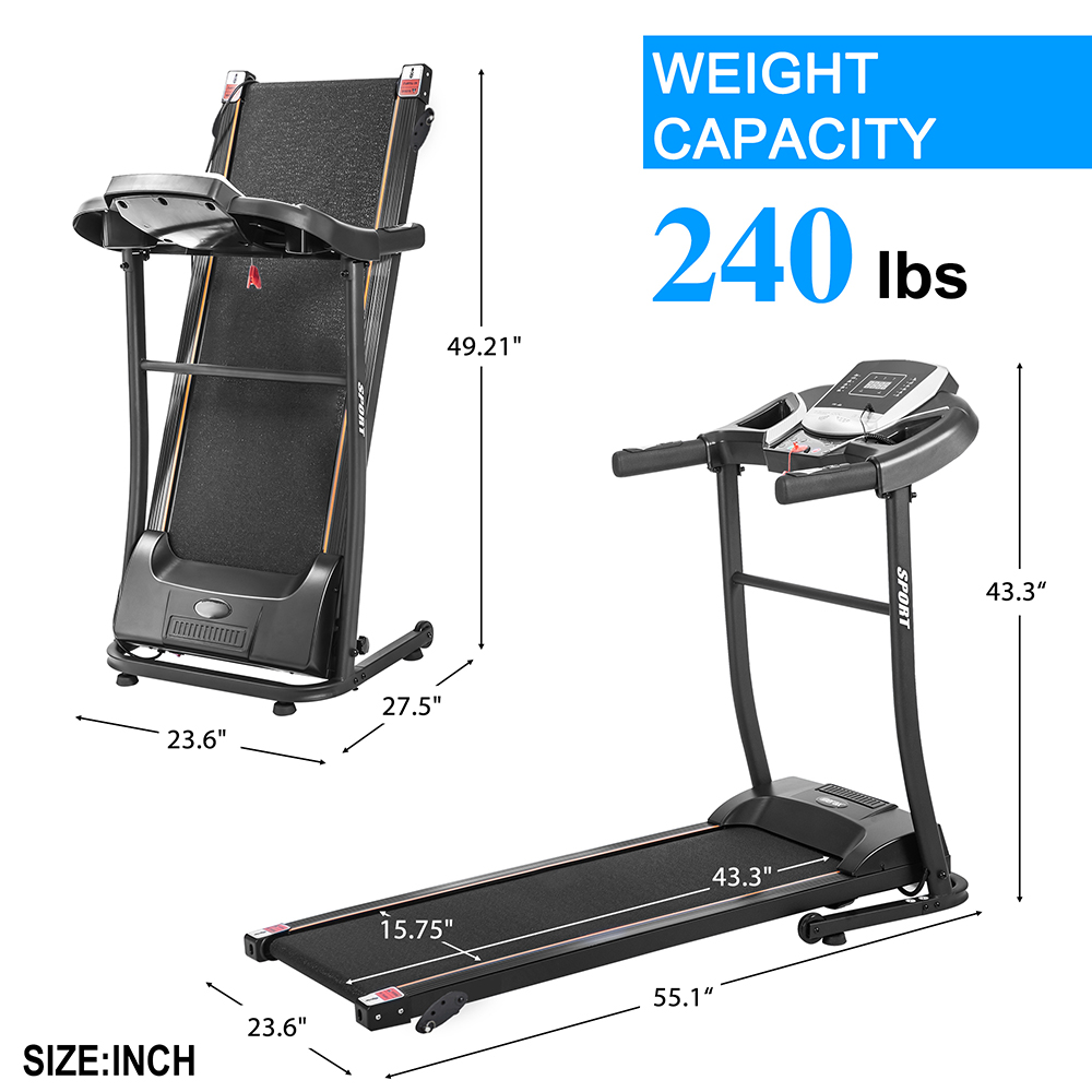 Merax Electric Folding Treadmill Black