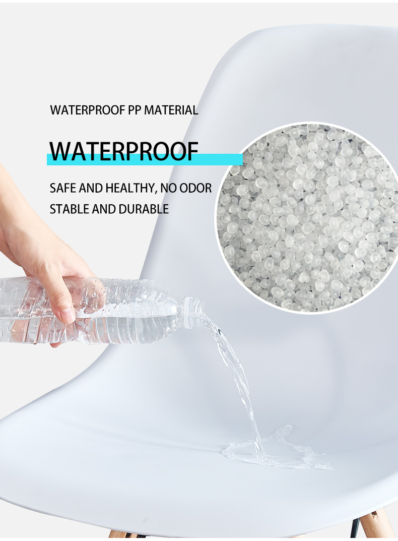 Eco-friendly PP Material Thickened Plastic Chair Blue