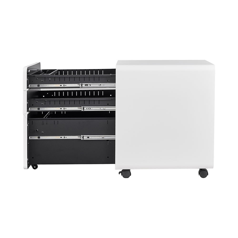 Home Office Steel Removable File Cabinet with 3 Drawers White