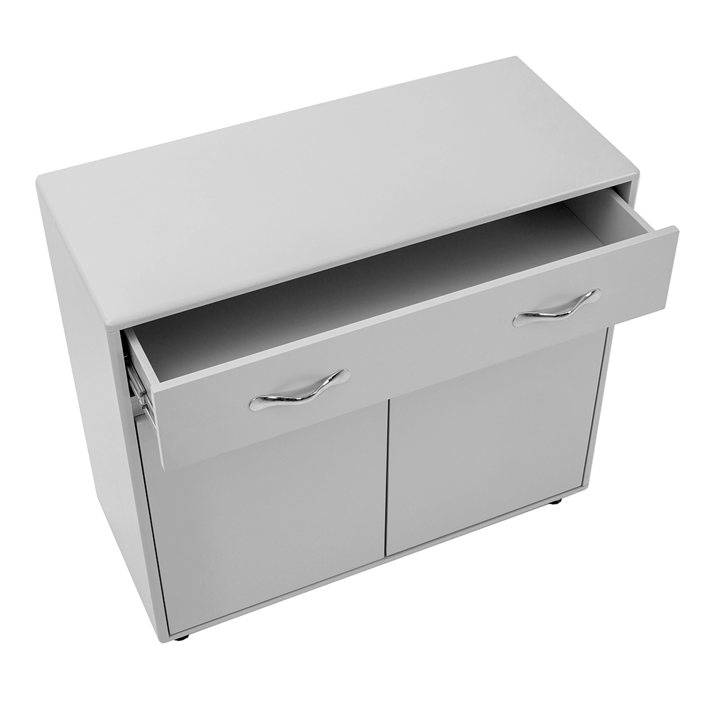 MDF Waterproof Storage Cabinet with 1 Drawers and 3 Doors Grey
