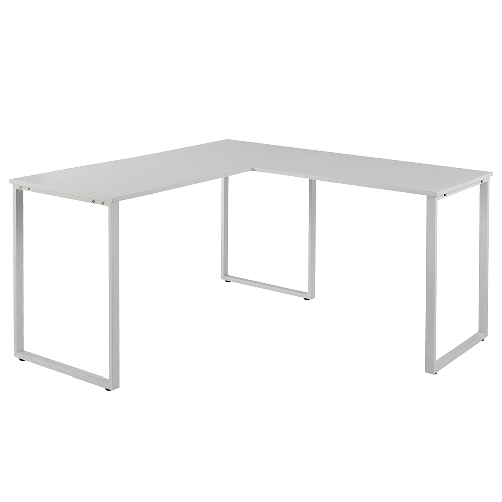 U-STYLE Home Office L-shape Computer Desk White