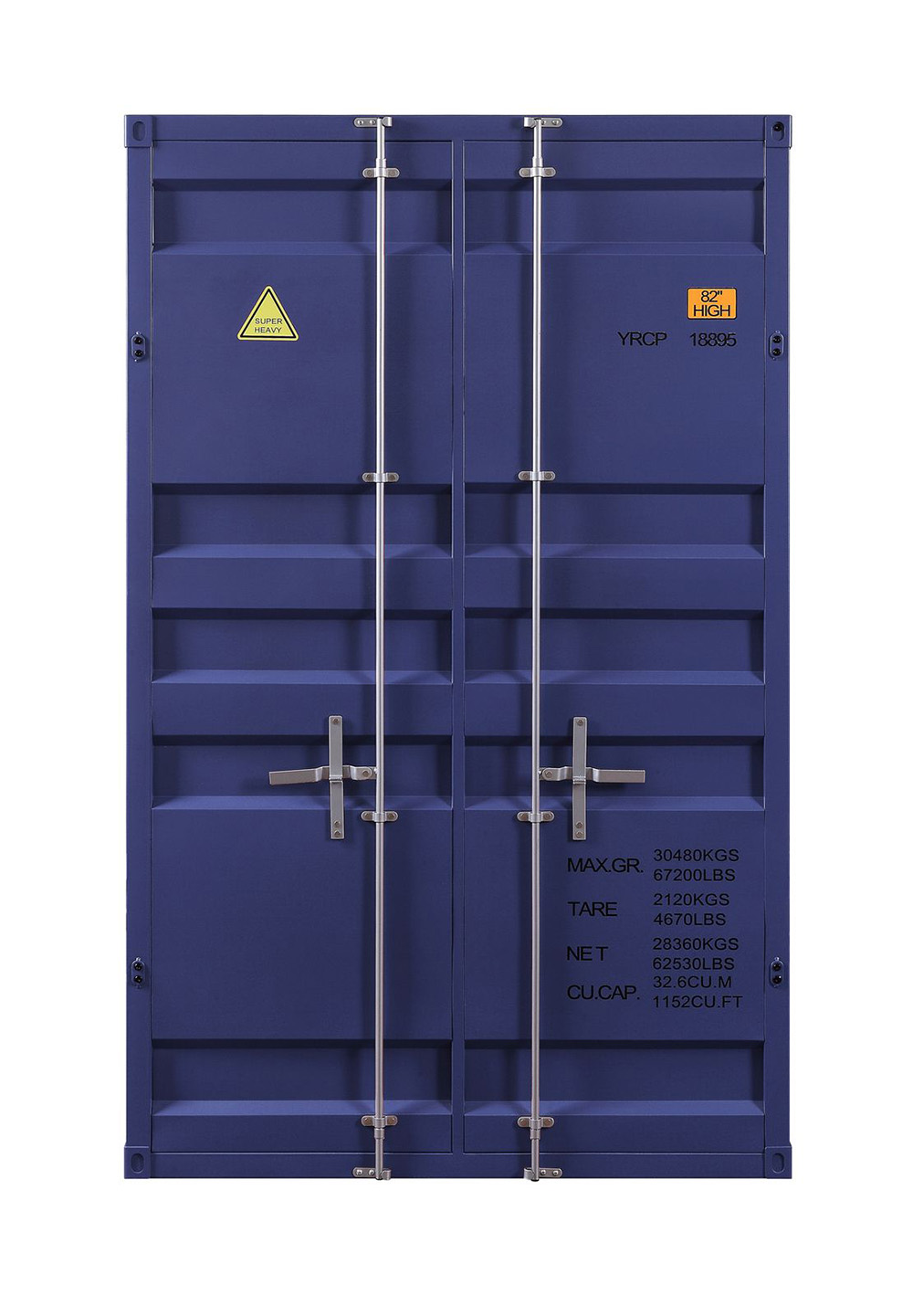 ACME Twin-Over-Twin Size Container Style Bunk Bed Frame Blue