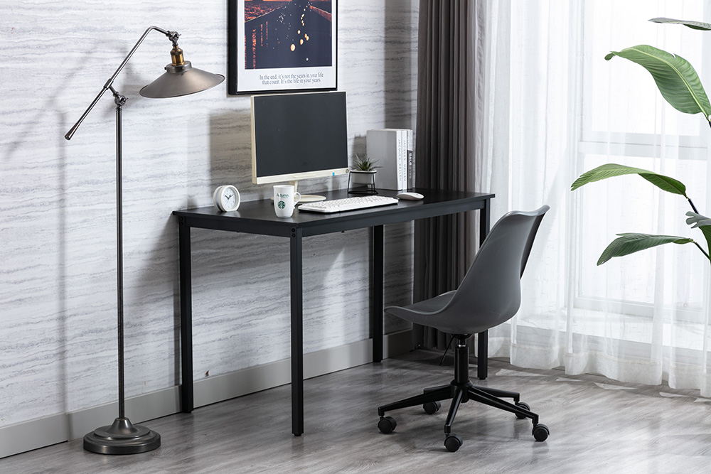 47.2" Home Office Computer Desk with Particle Board Tabletop Black