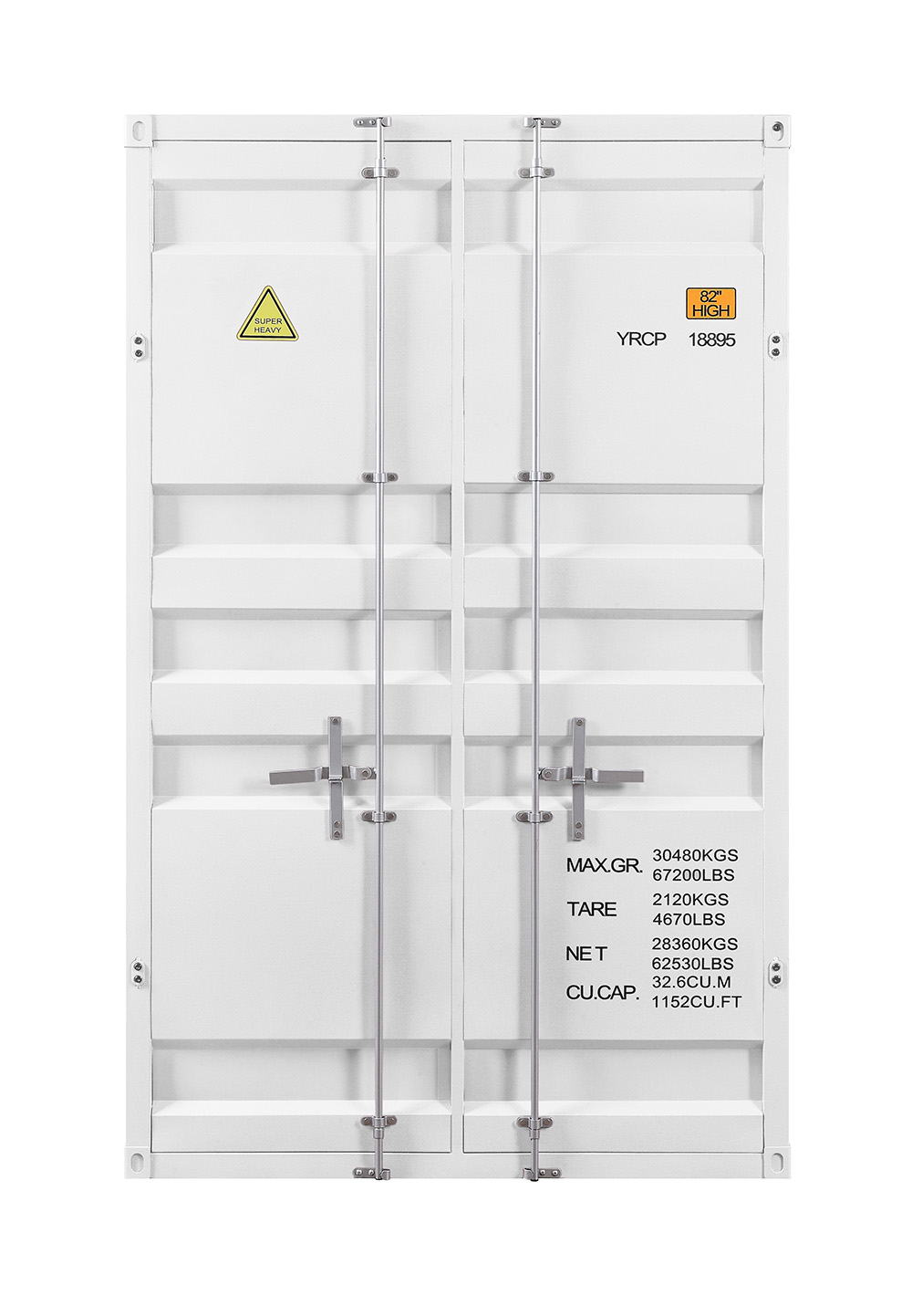 ACME Twin-Over-Twin Size Container Style Bunk Bed Frame White