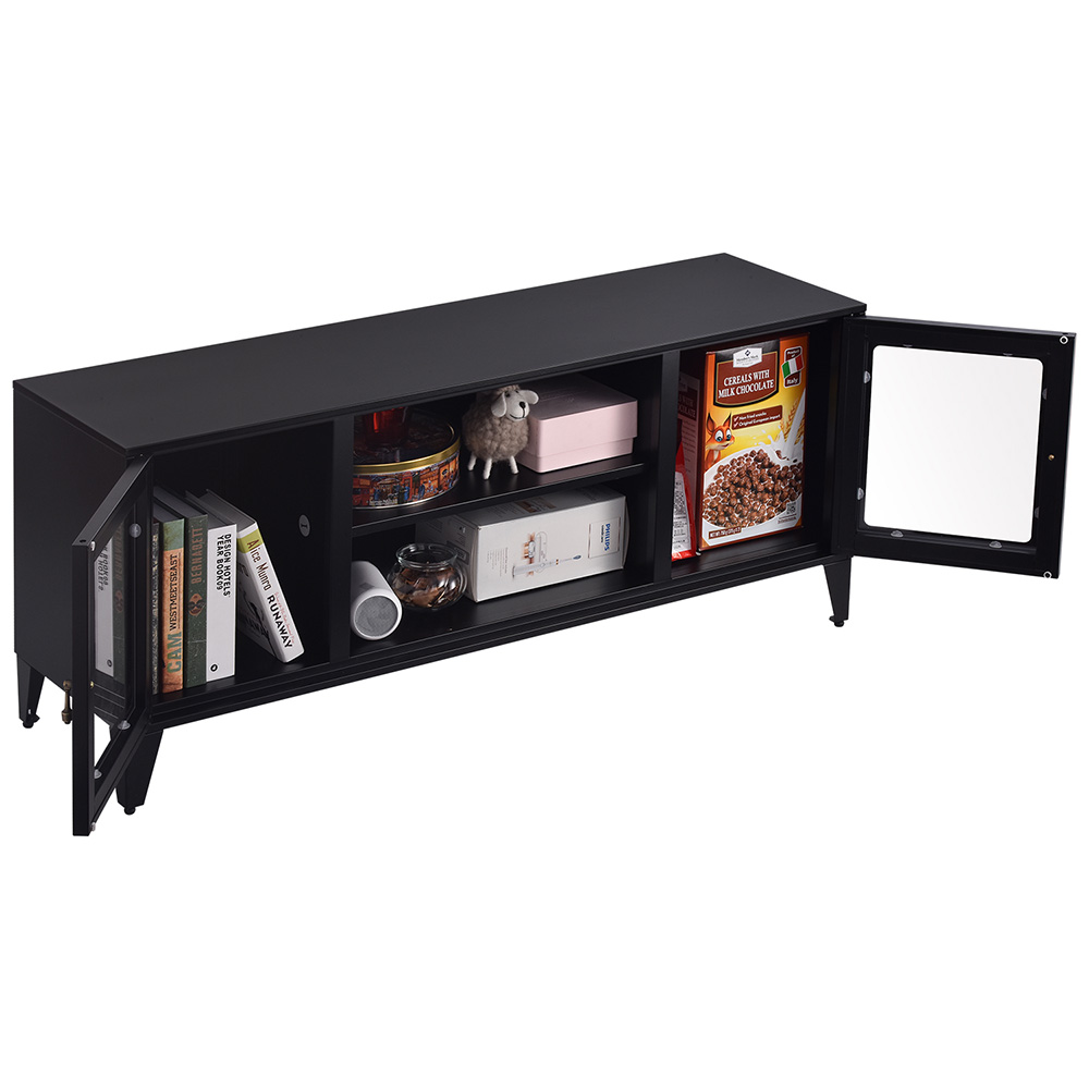 47" Metal TV Stand Suitable for Placing TVs up to 55" Black